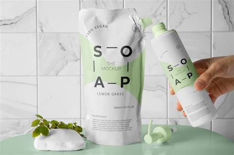 Premium Psd Refillable Container Mockup Design