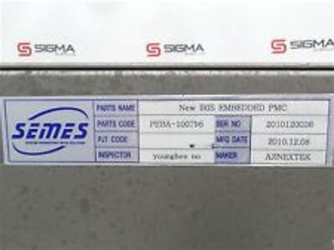 Semes Peba 100796 Process Module Controller Industrial Lynx