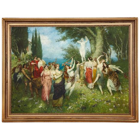 Triumph Of Bacchus Very Large Classical Oil Painting By F Leeke