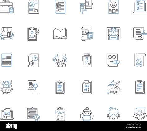 Protection Line Icons Collection Safety Security Insurance Shield Fortification Defense