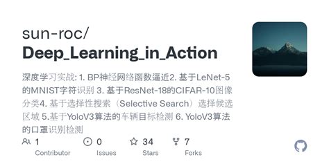 GitHub sun roc Deep Learning in Action 深度学习实战 1 BP神经网络函数逼近2 基于LeNet 5的MNIST字符识别 3 基于