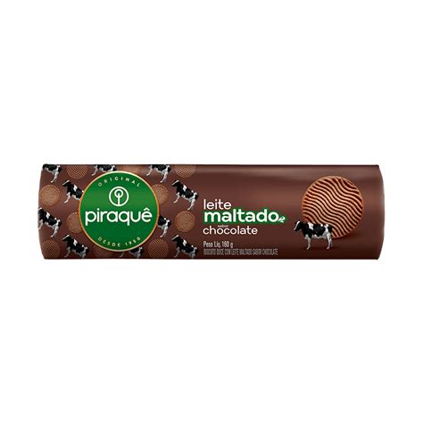 Biscoito Piraque Leite Maltado Chocolate 132g Mercado Serve Bem