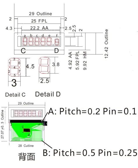 goodisplay mini 0 9 inch segment e ink display segment epd e paper