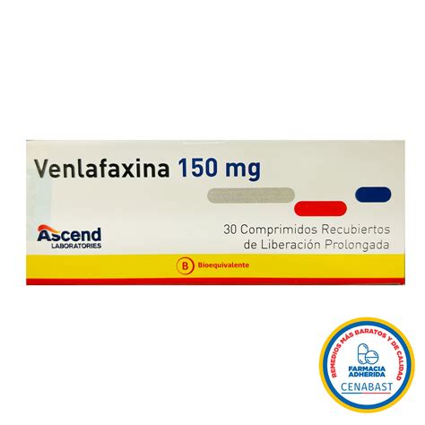 Venlafaxina Comprimidos Recubiertos De Liberación Prolongada 150mg Pro