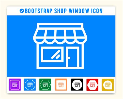 Bootstrap Shop Window Icon Bi Bi Shop Window Icon Code Css Html Color Button