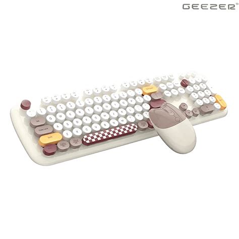 Geezer Jomaa Ergonomic 2 4g Wireless Keyboard Set Wireless Keyboard And Mouse Combo Retro