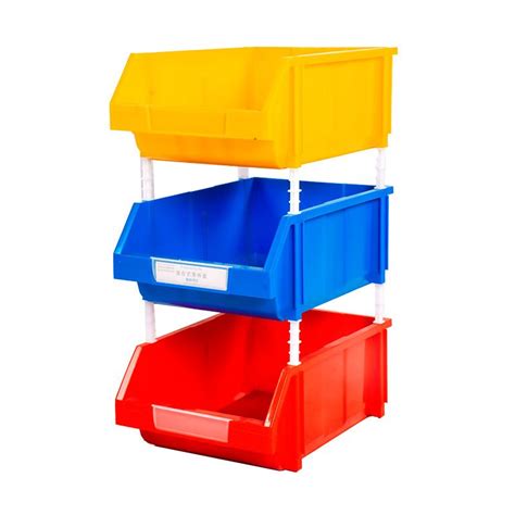 Large Size Warehouse Spare Box Stackable Plastic Part Bin For Storage Hardware Heavy Duty And PP