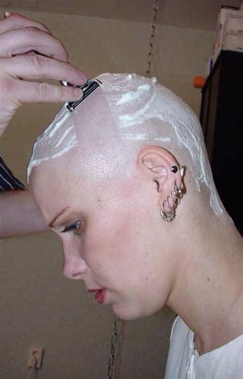Pin By Ashley Boasso On Women Smooth Shaving Bald Women Shave Her