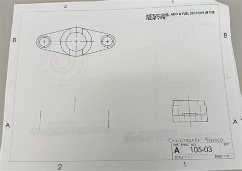 Solved Instructions Add A Full Section In Thefront View