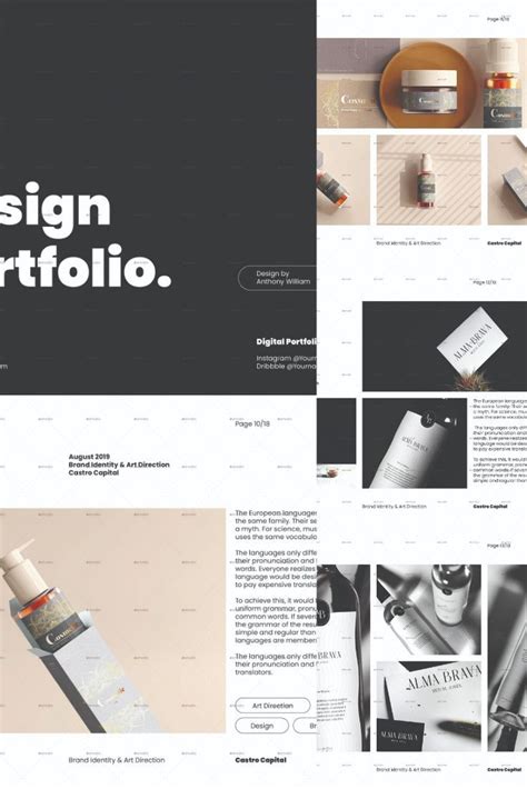 Minimalist Design Portfolio Template Portfolio Template Design Identity Art Design