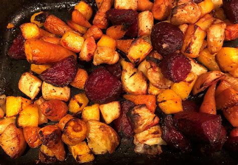 Roasted Root Vegetables Potato Swede Parsnip Carrot And Beetroot R Uk Food