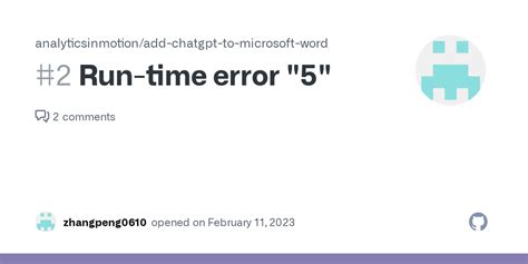 Run Time Error Issue Analyticsinmotion Add Chatgpt To Microsoft Word Github