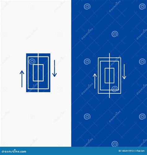 Sync Synchronization Data Phone Smartphone Line And Glyph Web Button In Blue Color Vertical