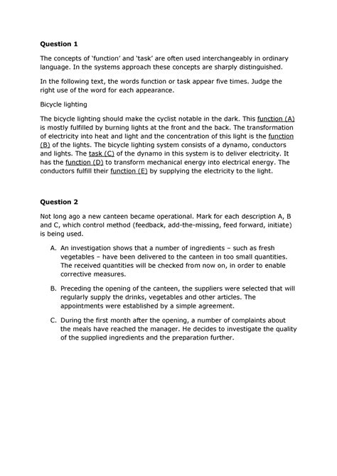 Compulsory Declarations Questions The Family Doctor Question 1 The Concepts Of Function