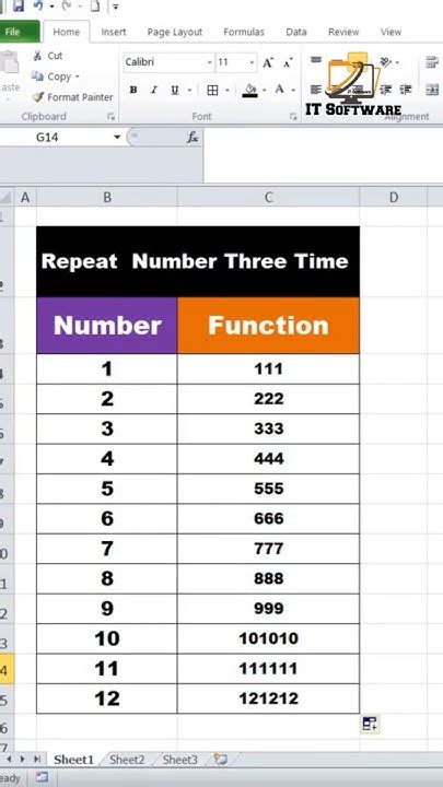 Use Rept Function To Repeat Numbers 3 Times In Excel 🔥 Excel For