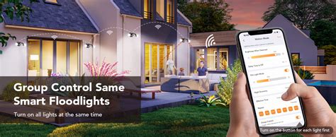 Orein Ip65 Waterproof Smart Wifi Led Motion Sensor Outdoor Flood Lights