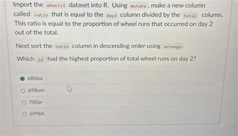 Import The Wheels1 Dataset Into R Using Mutate Make A New Column Called