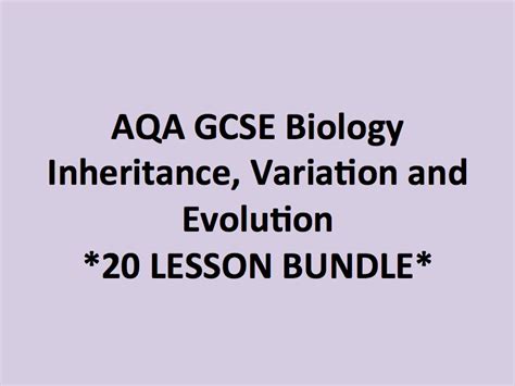 Aqa Gcse Biology Combined Trilogy And Tripleseparate Science