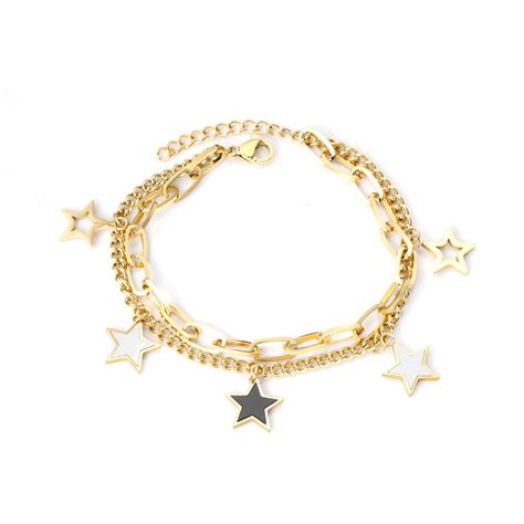 Five Stars Bracelet Midi Stars Bracelet Celestial Bracelet Trendy