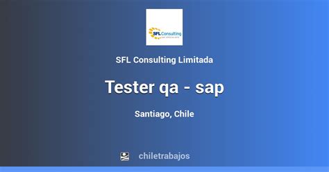 Tester Qa Sap Santiago Chiletrabajos