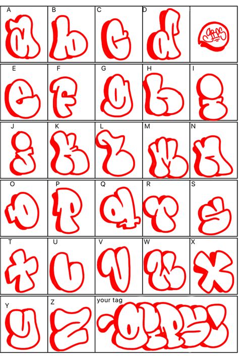Letras En Graffiti Abecedario