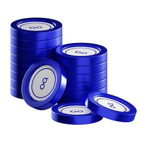 Free Golem GLM Coin Stacks Cryptocurrency D Render Illustration PNG With Transparent