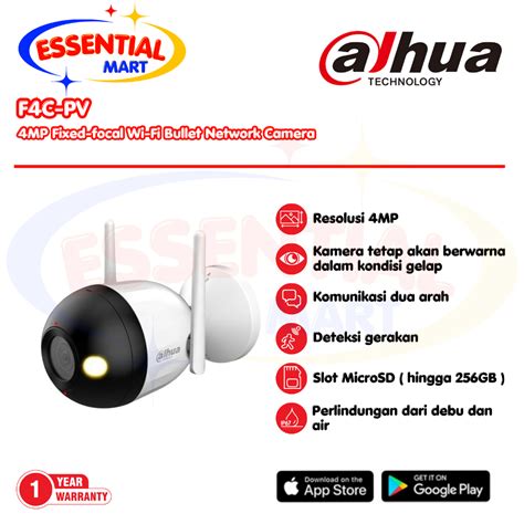 Jual Cctv Dahua F4c Pv Ricoo 4mp Smart Home Ip Camera Outdoor Shopee Indonesia