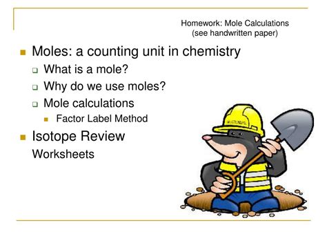 PPT Moles A Counting Unit In Chemistry What Is A Mole Why Do We Use Moles Mole
