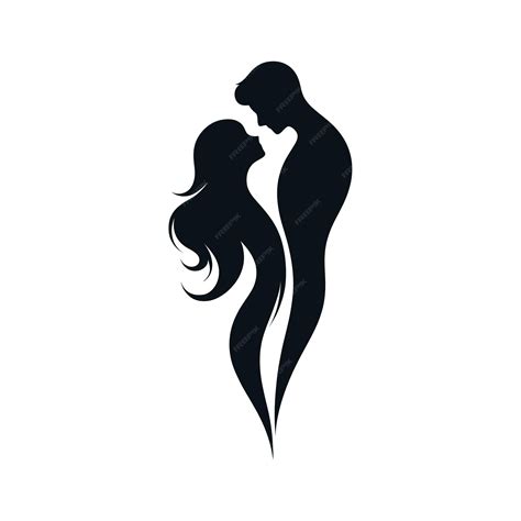 Premium Vector Vector Logo Love Couple Silhouette