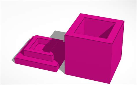 3d Design Box With J On Lid Tinkercad