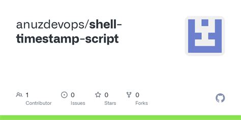 Github Anuzdevopsshell Timestamp Script