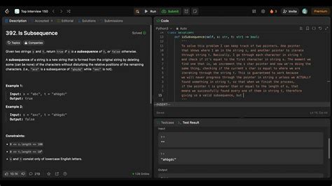 Leetcode Is Subsequence Python Youtube