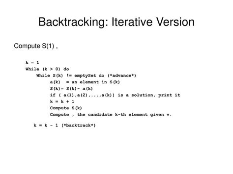 Ppt Backtracking Powerpoint Presentation Free Download Id228725
