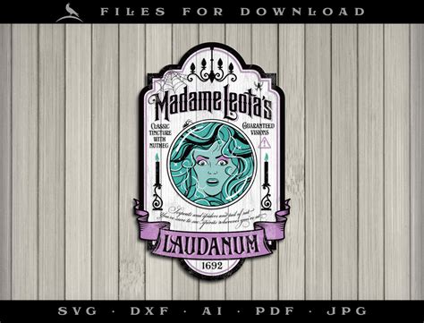 Art And Cut Files Vintage Style Laudanum Label Inspired By The Old Ha