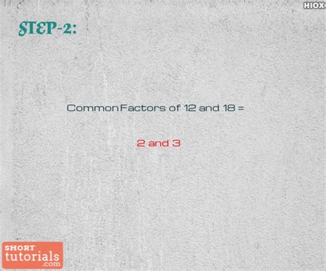 Hcf Calculation Step