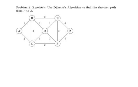 Solved Problem Points Use Dijkstra S Algorithm To Chegg