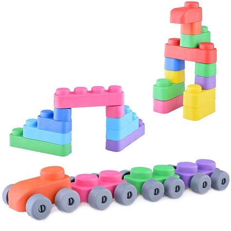 Конструктор мягкие кирпичики Веселый транспорт 25 деталей, — купить в ...