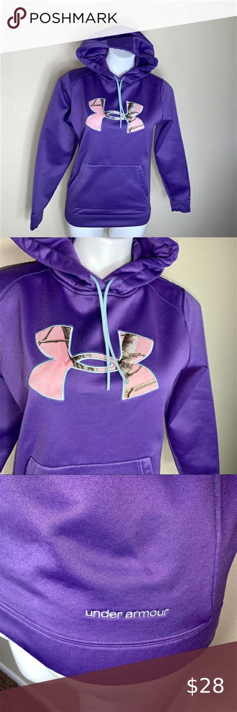 Under Armour Cold Gear Purple And Pink Camo Hoodie Pink Camo Hoodie