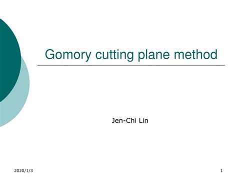 Ppt Gomory Cutting Plane Method Powerpoint Presentation Free Download Id9456112