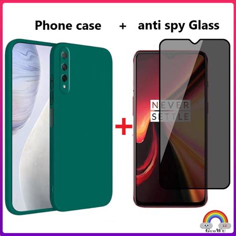 2in1 Anti Spy Tempered Glassphone Case Oppo A17 A17k A57 A57s A77s A74