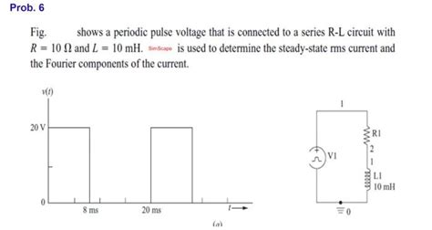 Solved Prob Fig Shows A Periodic Pulse Voltage That Is Chegg Com
