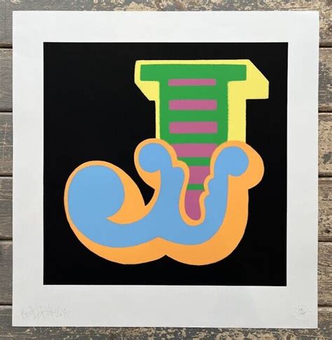 Ben Eine Letter J Yellow 2015 Artsy