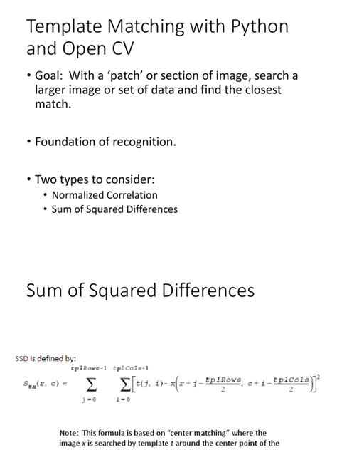 And Open Cv Template Matching With Python Pdf Algorithms Computer Programming