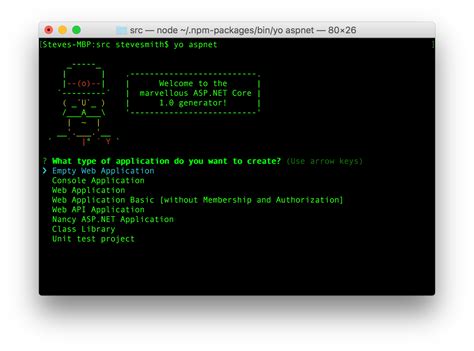 building projects with yeoman — asp documentation