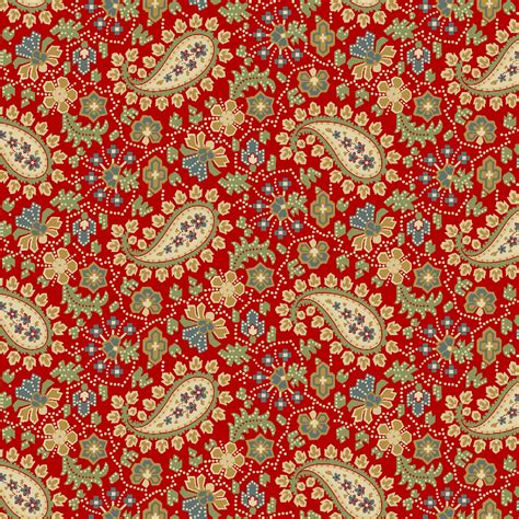 Dotted Paisley ~ Red Glass Thimble Quiltery