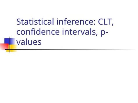 Central Limit Theorem Ppt