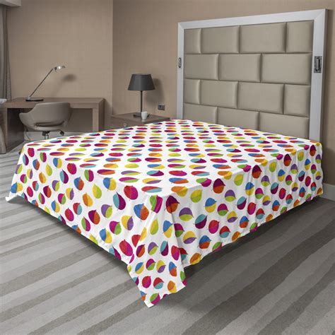 Autumn Flat Sheet Colors Leaves Fall Season On Plain Background Soft
