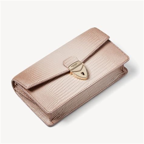 Mayfair® 2 Clutch Bag In Oyster Lizard Aspinal Of London