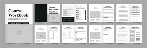 Course Workbook Layout Template 27829535 Vector Art At Vecteezy