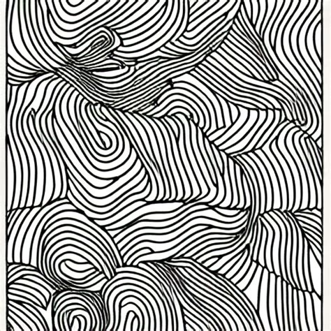 Bold Repeated Line Pattern Coloring Page · Creative Fabrica